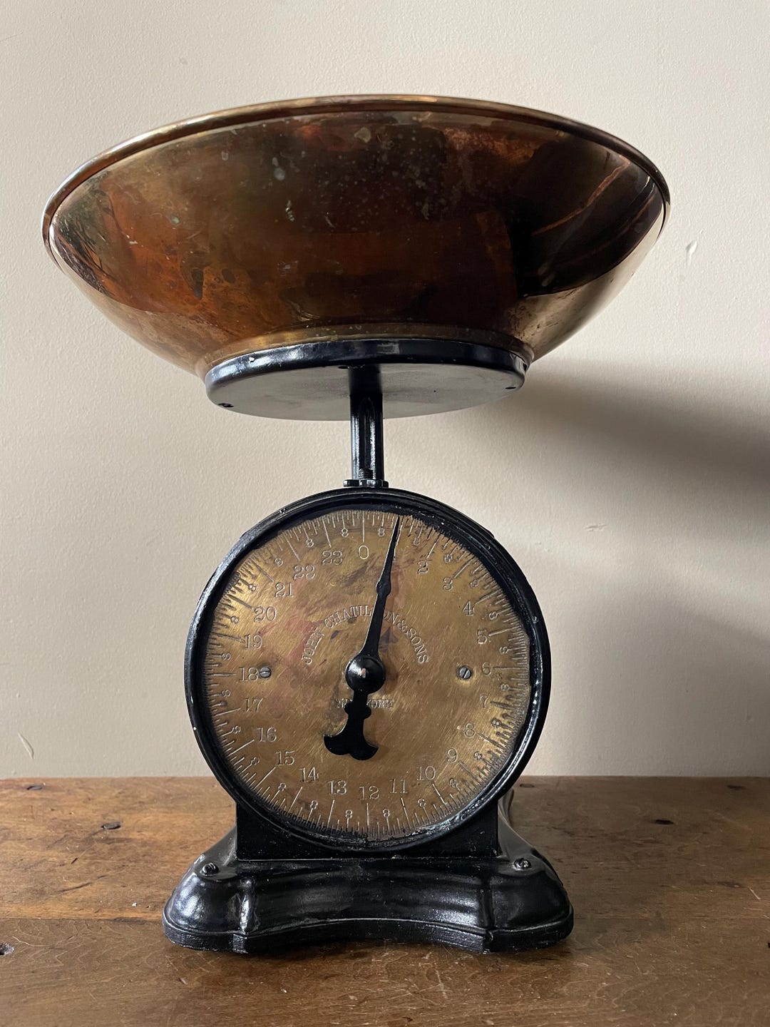 Antique Chatillon Scale Brass Face and Pan - Etsy