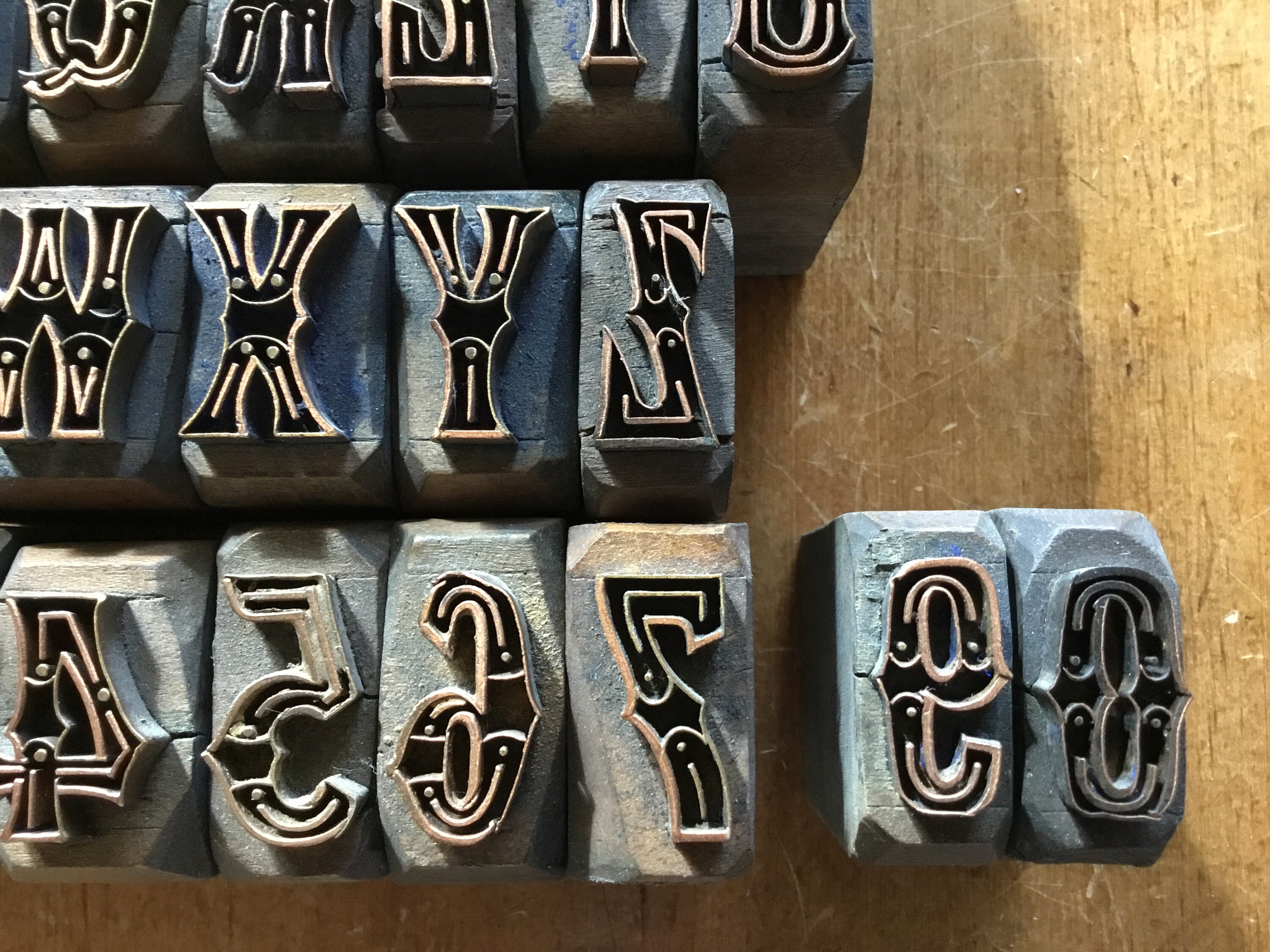 Victorian Copper Typeset Stamp Blocks Letters & Numbers - Etsy