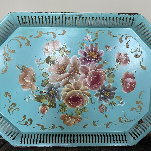 Vintage Tole Tray - Etsy