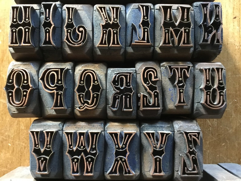 Victorian Copper Typeset Stamp Blocks Letters & Numbers - Etsy