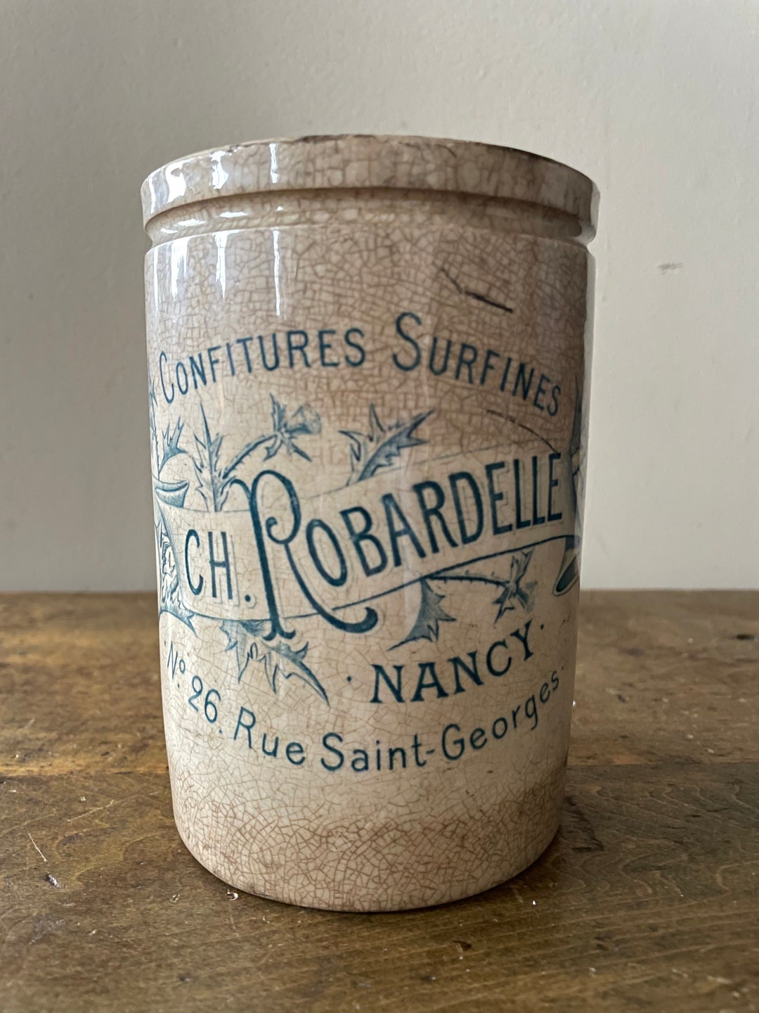 Antique French Confiture Pot Ch Robardelle Nancy - Etsy