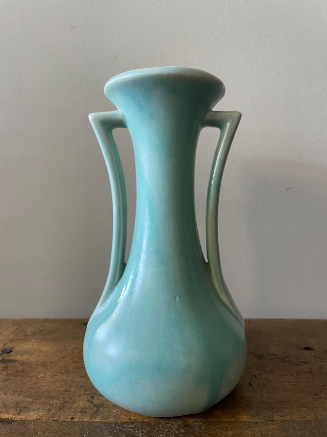 Mccoy Matte Aqua Vase - Etsy