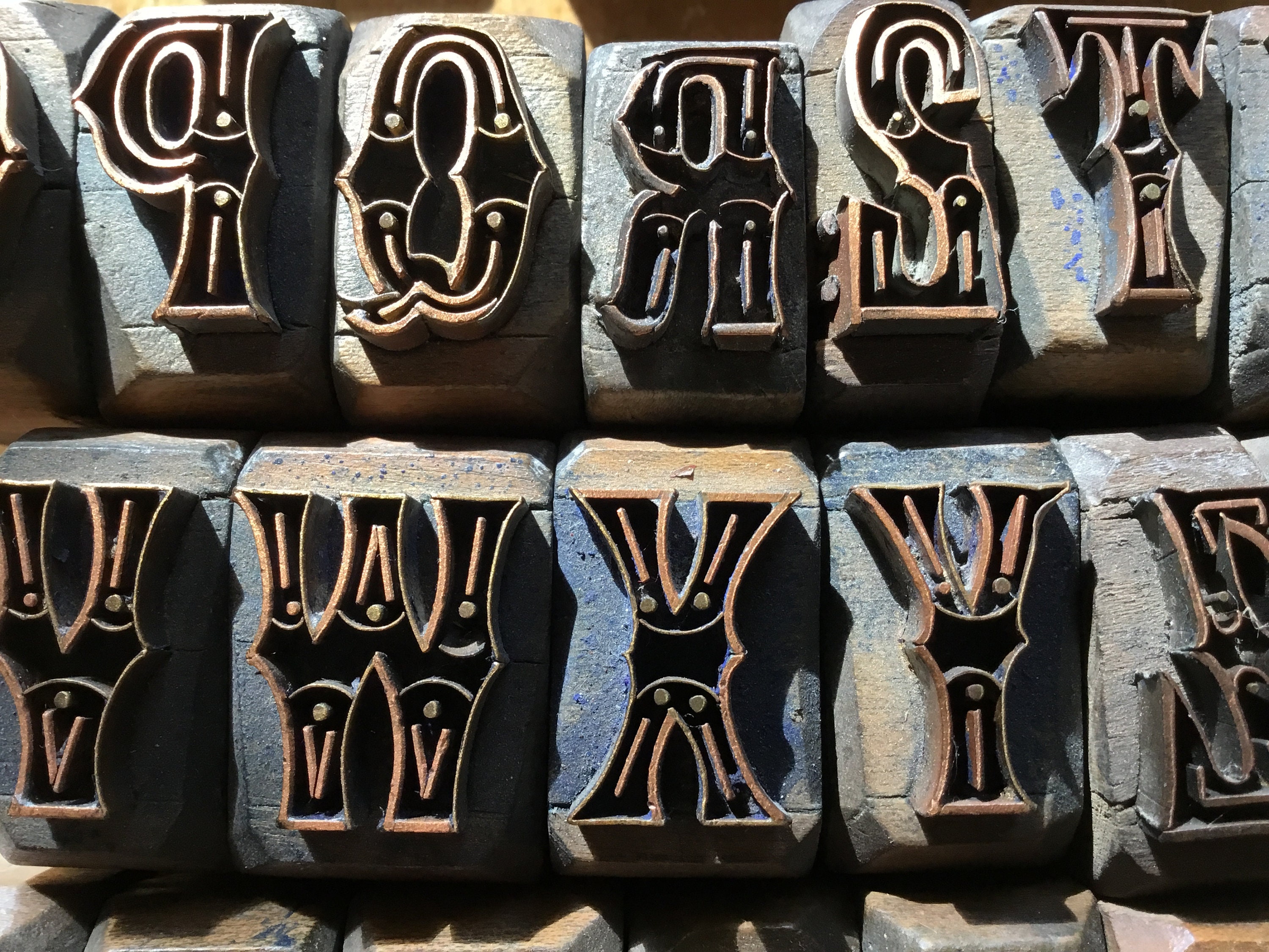 Victorian Copper Typeset Stamp Blocks Letters & Numbers - Etsy
