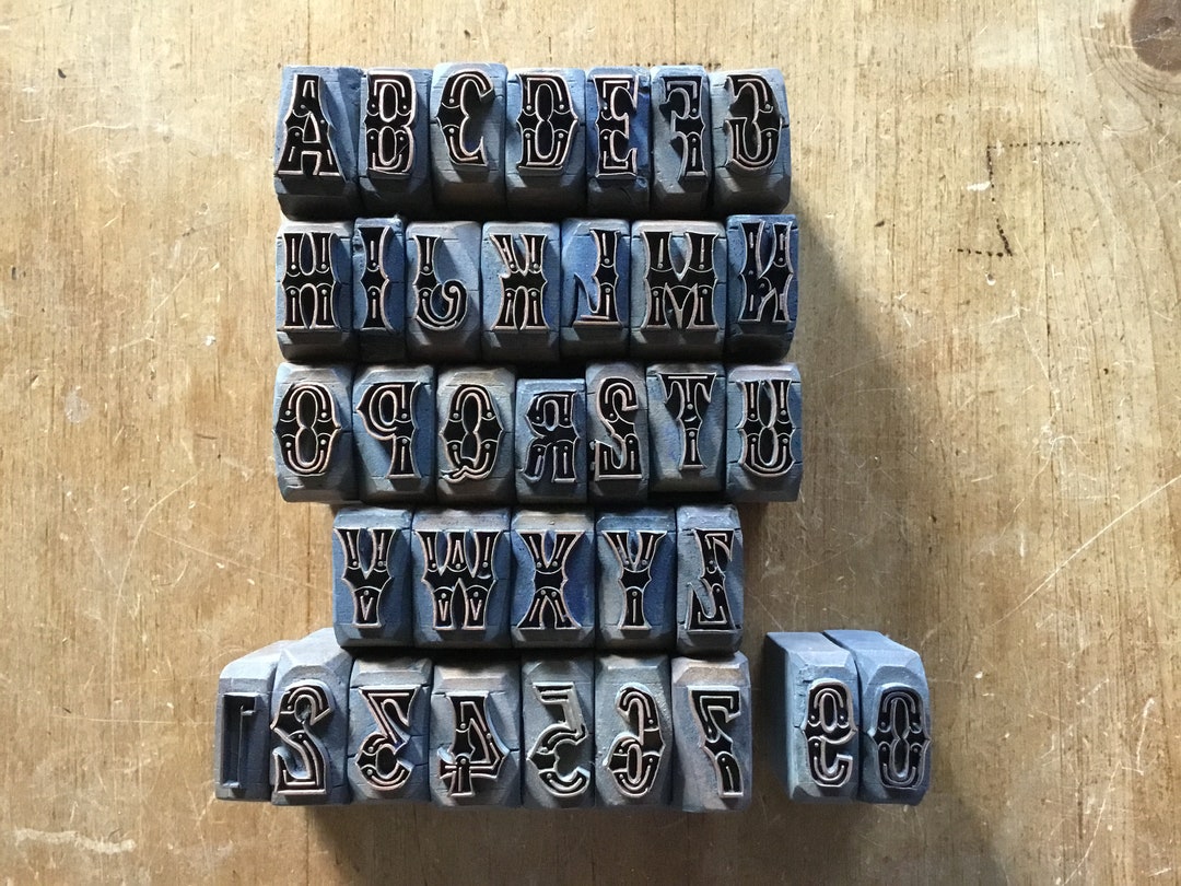 Victorian Copper Typeset Stamp Blocks Letters & Numbers - Etsy