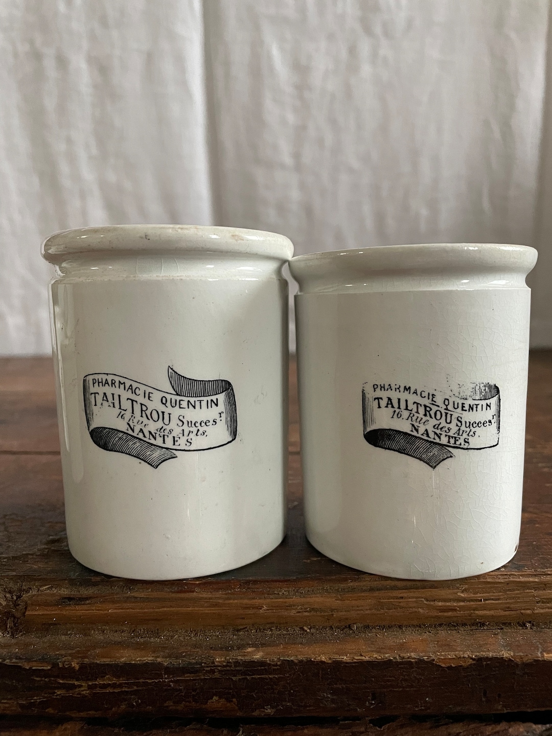 Antique French Apothecary Ointment Pots - Etsy