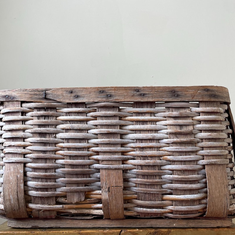 Wood Slat Basket - Etsy