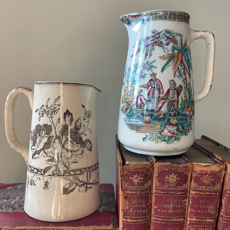 Transferware Pitcher - Etsy
