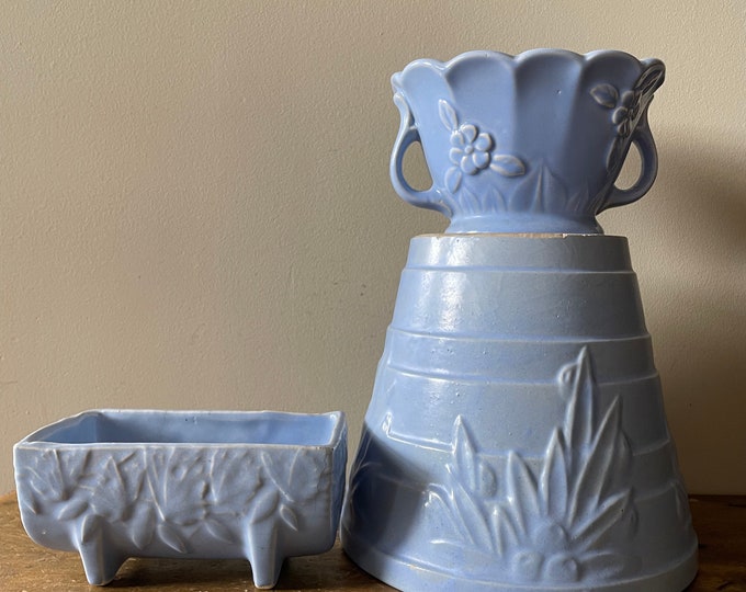 Vintage Pottery Mccoy Monmouth, Periwinkle Blue - Etsy