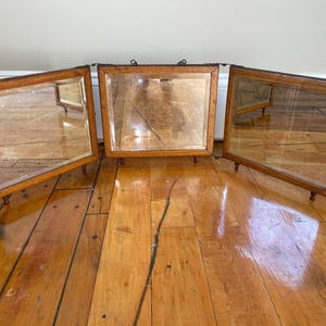 Antique Triple Folding Mirror - Etsy