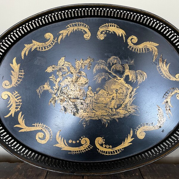 Vintage Tole Tray - Etsy