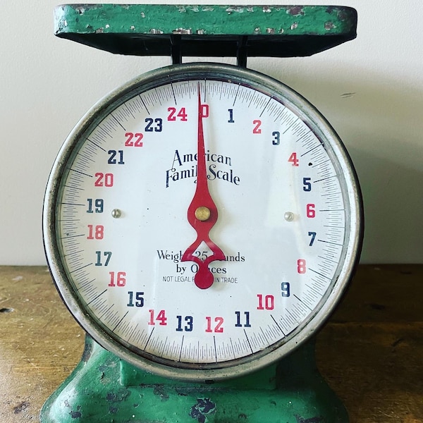 Vintage Green Kitchen Scale - Etsy
