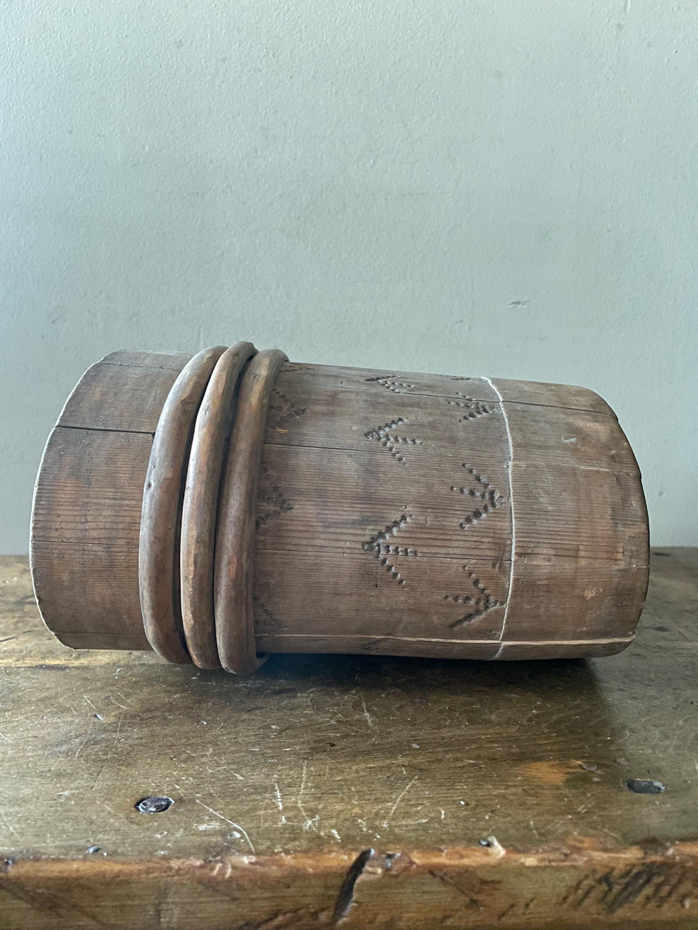 Antique Wood Flask Keg Folk Art - Etsy