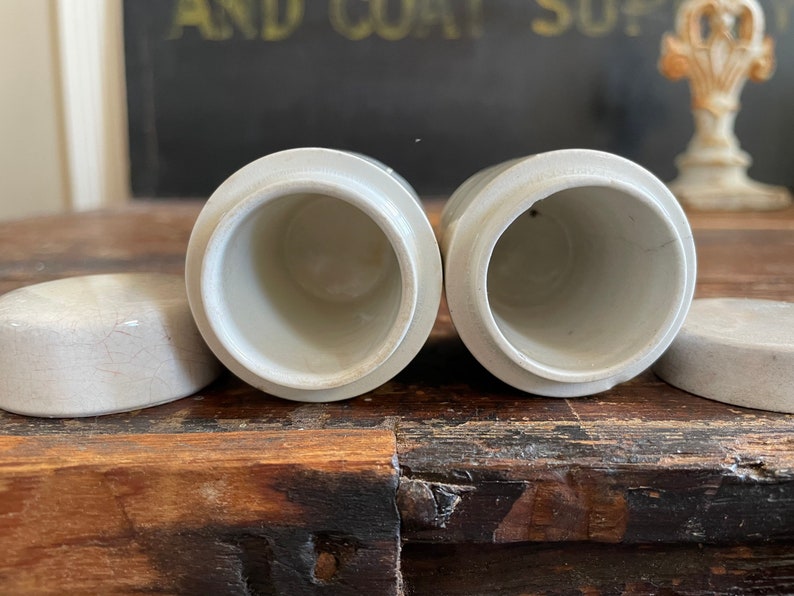 Antique La Reine Ointment Pots With Lids - Etsy