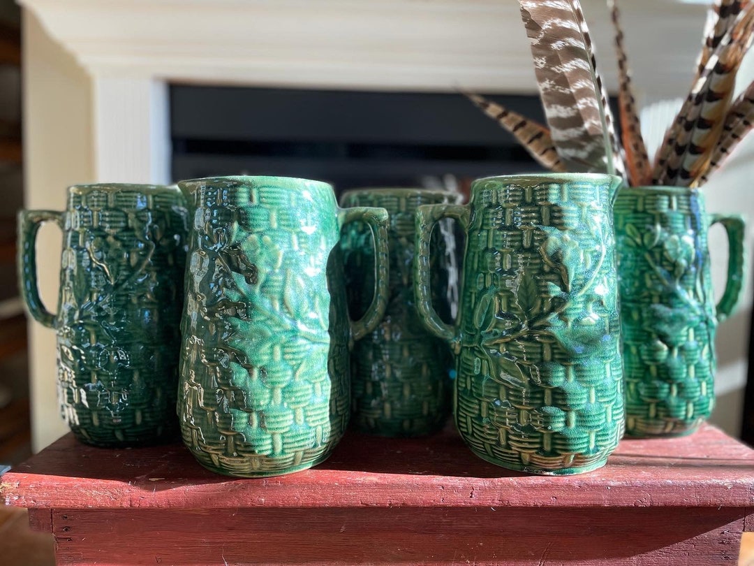 Mccoy Green Morning Glory Pitcher - Etsy