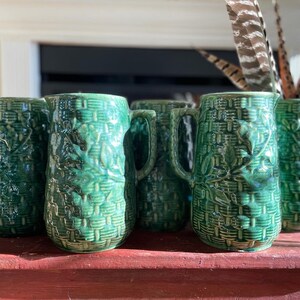 Mccoy Green Morning Glory Pitcher - Etsy