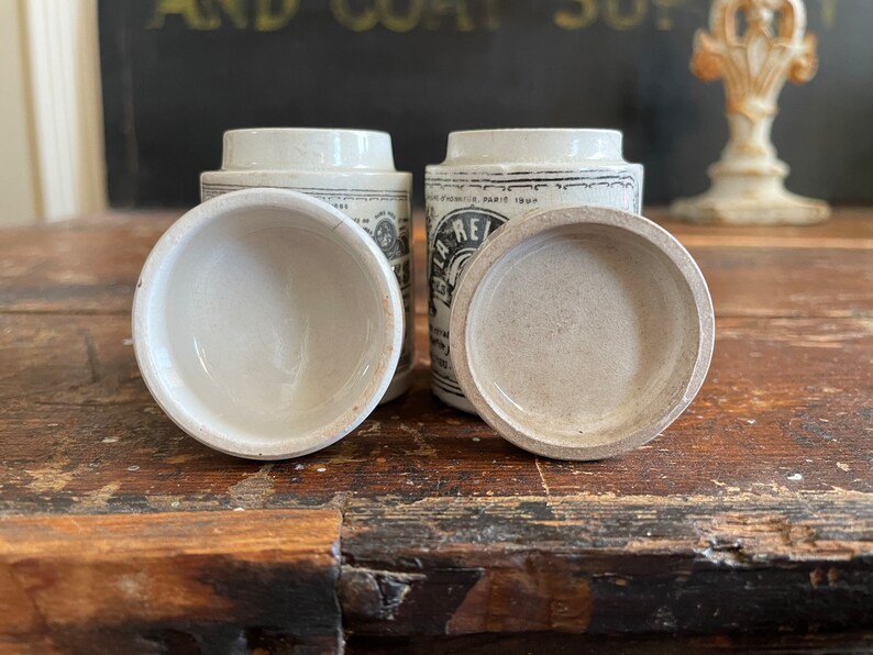 Antique La Reine Ointment Pots With Lids - Etsy