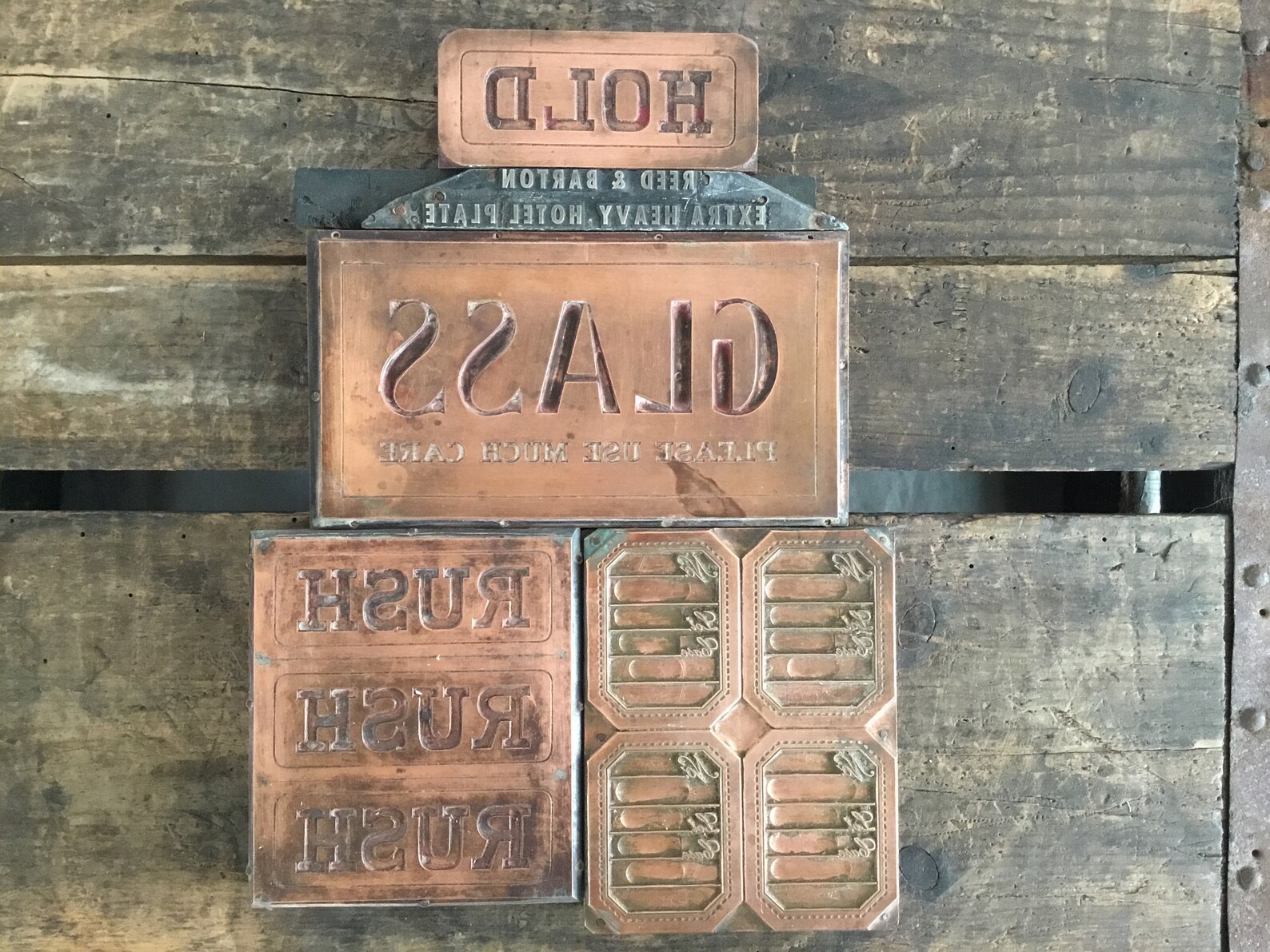 Antique Copper Retail Stamp Blocks | Etsy