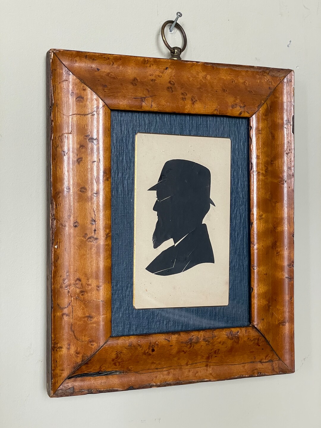 Antique Silhouettes Civil War Era in Burl Wood Frames - Etsy