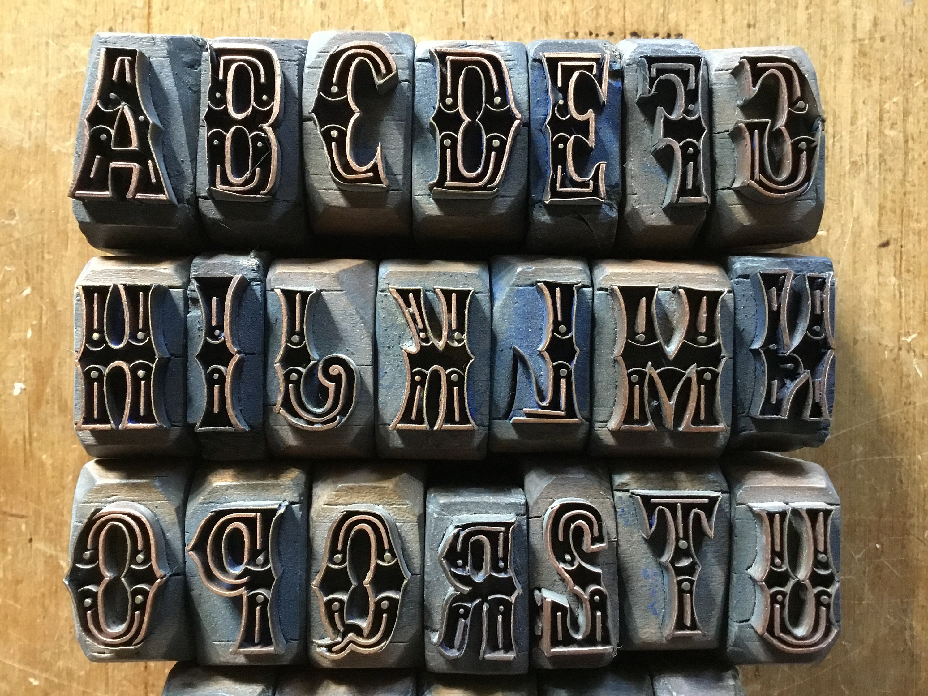 Victorian Copper Typeset Stamp Blocks Letters & Numbers - Etsy
