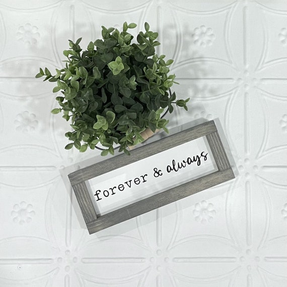 Forever & Always framed wood sign rustic farmhouse | Etsy