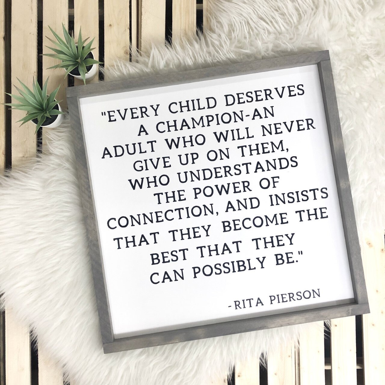 Every Child Deserves A Champion Framed Wood Sign Painted - Etsy