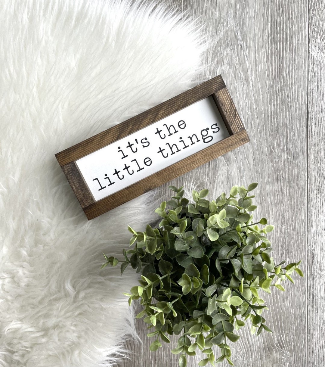 It's the Little Things Framed Wood Sign - Rustic Farmhouse Decor - Etsy