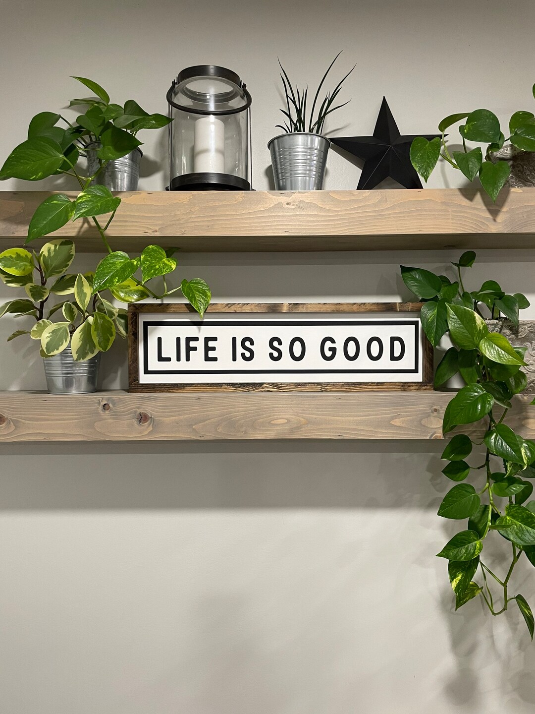 Life is so Good - Border - Framed, Wood Sign - Painted Lettering ...