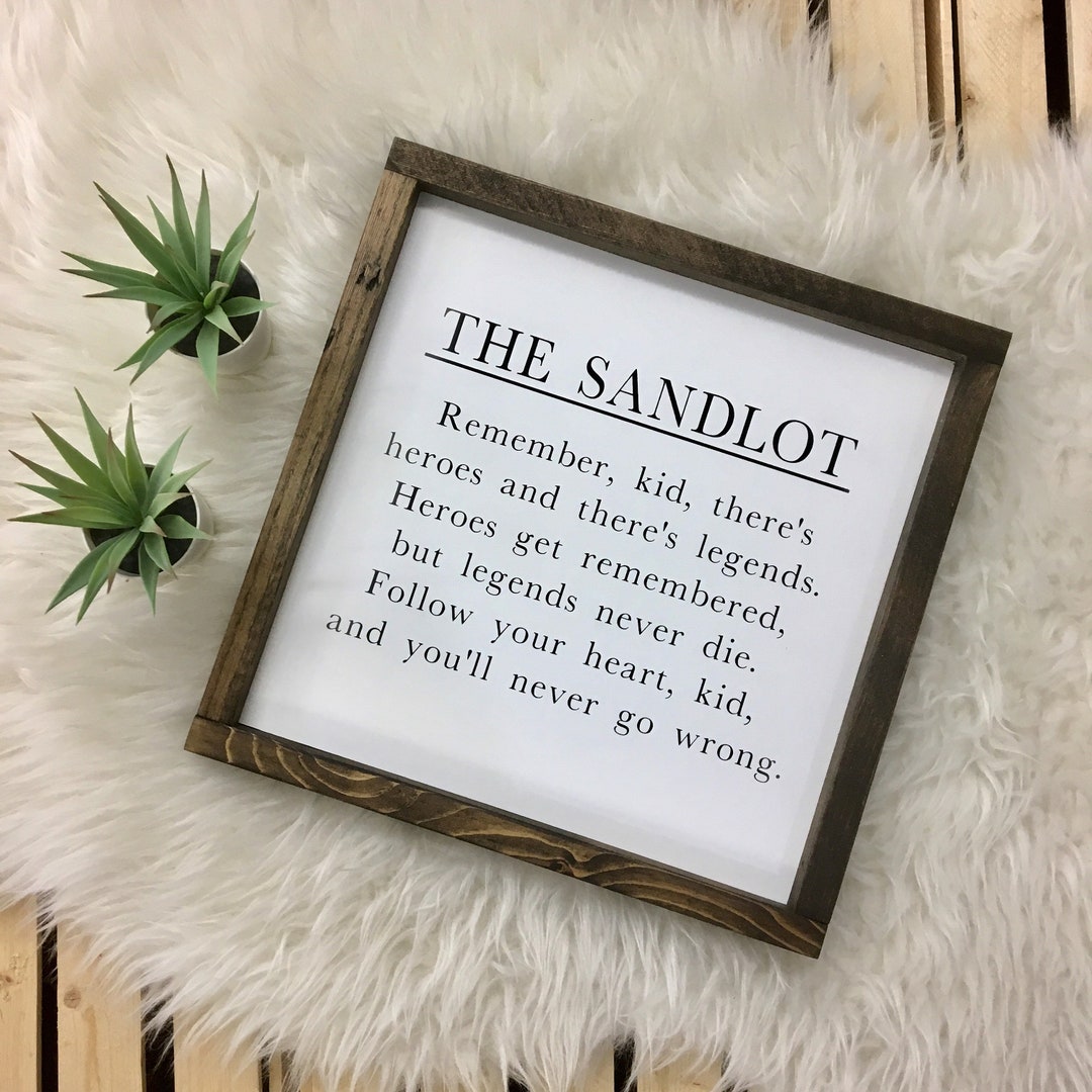 The Sandlot - Framed, Wood Sign - Rustic - Farmhouse - Painted ...
