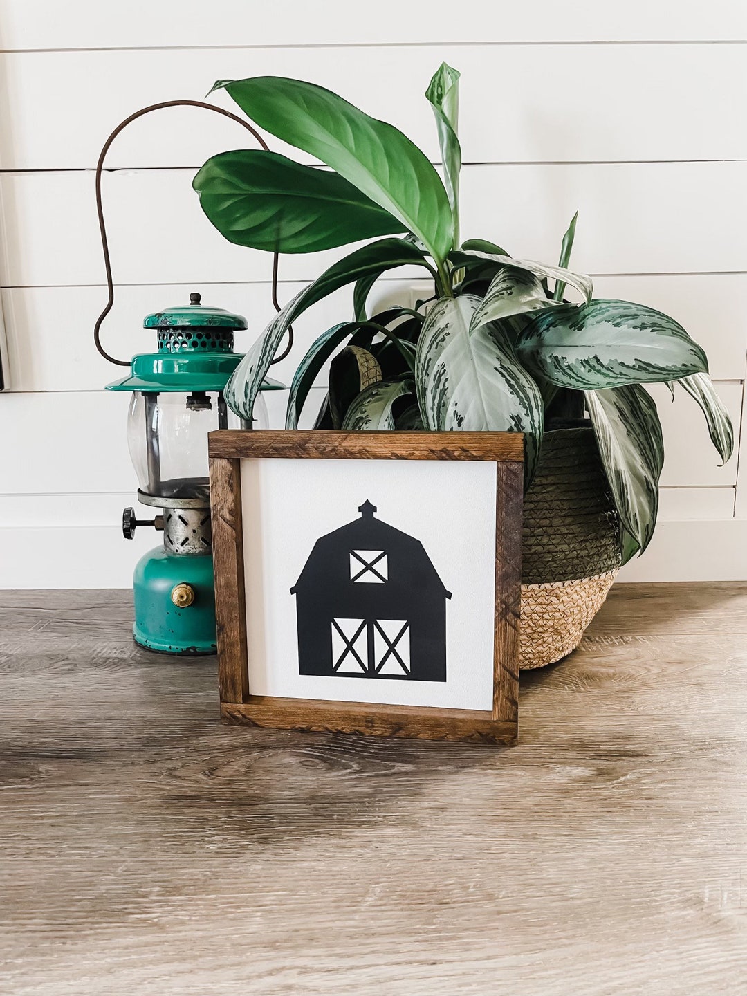 Barn Silhouette - Framed, Wood Sign - Painted Lettering - Farmhouse ...