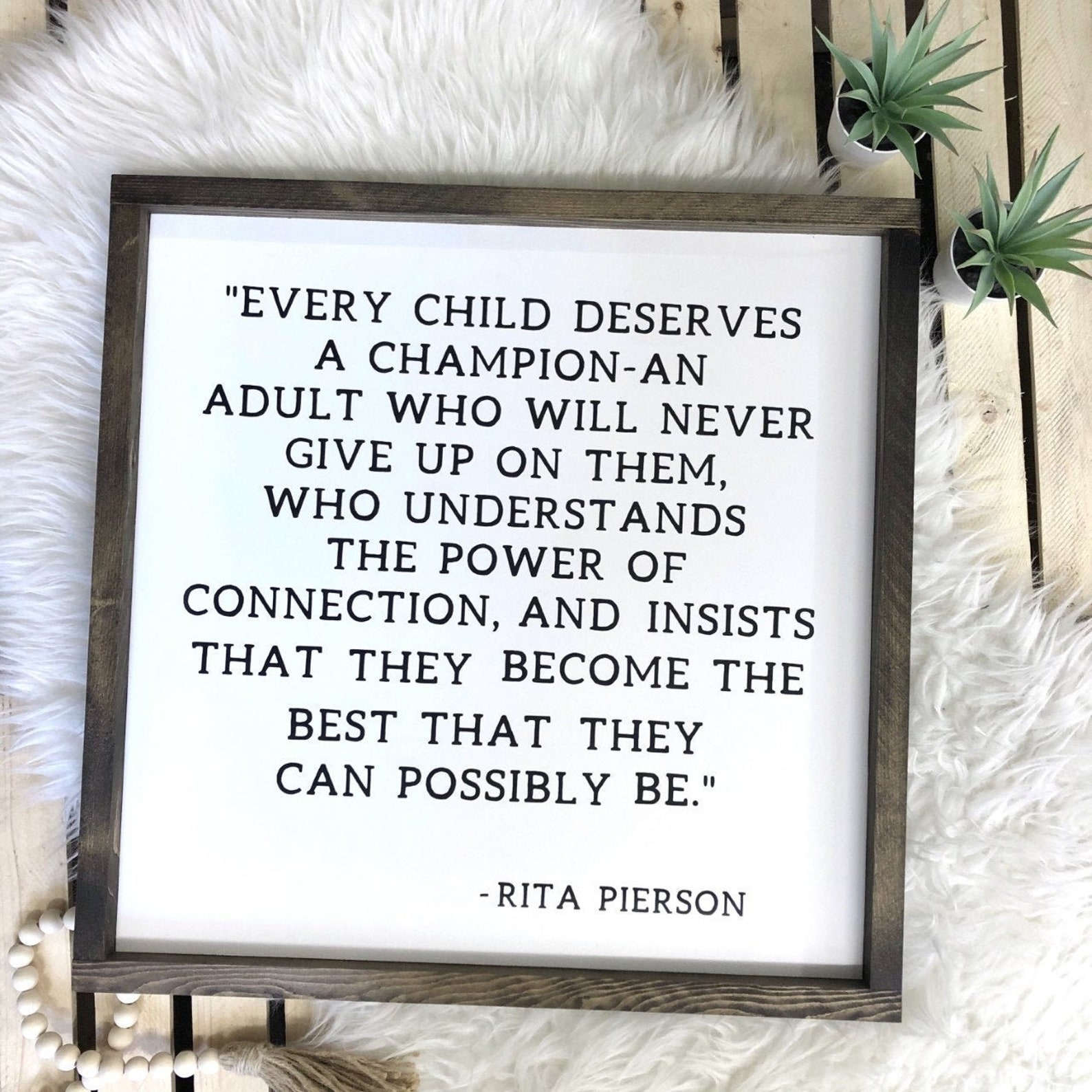 Every Child Deserves A Champion Framed Wood Sign Painted - Etsy