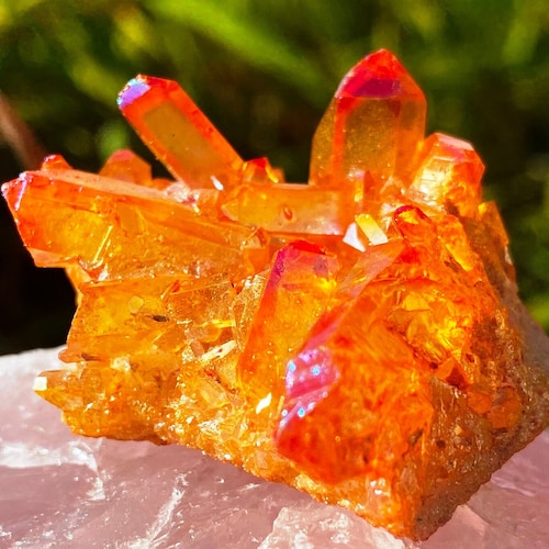 Fire Crystal Raw Crystal Cluster Flame Crystal Points | Etsy UK