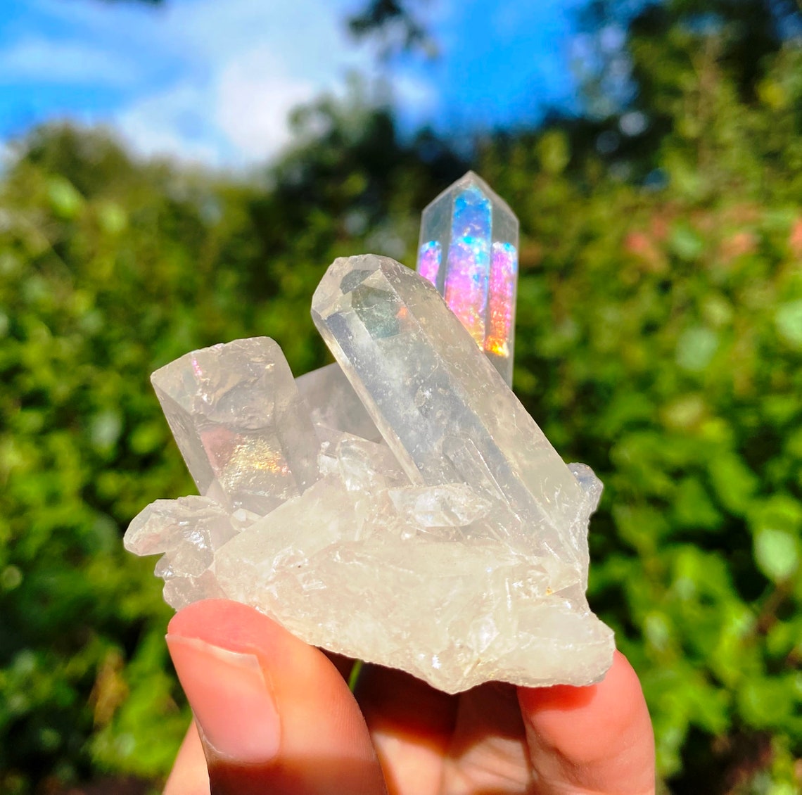 Fire Crystal Raw Crystal Cluster Flame Crystal Points - Etsy UK