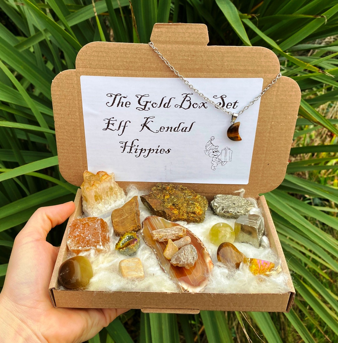 Wealthy Crystal Set, Prosperity Stone Box, Manifest Success Stones ...