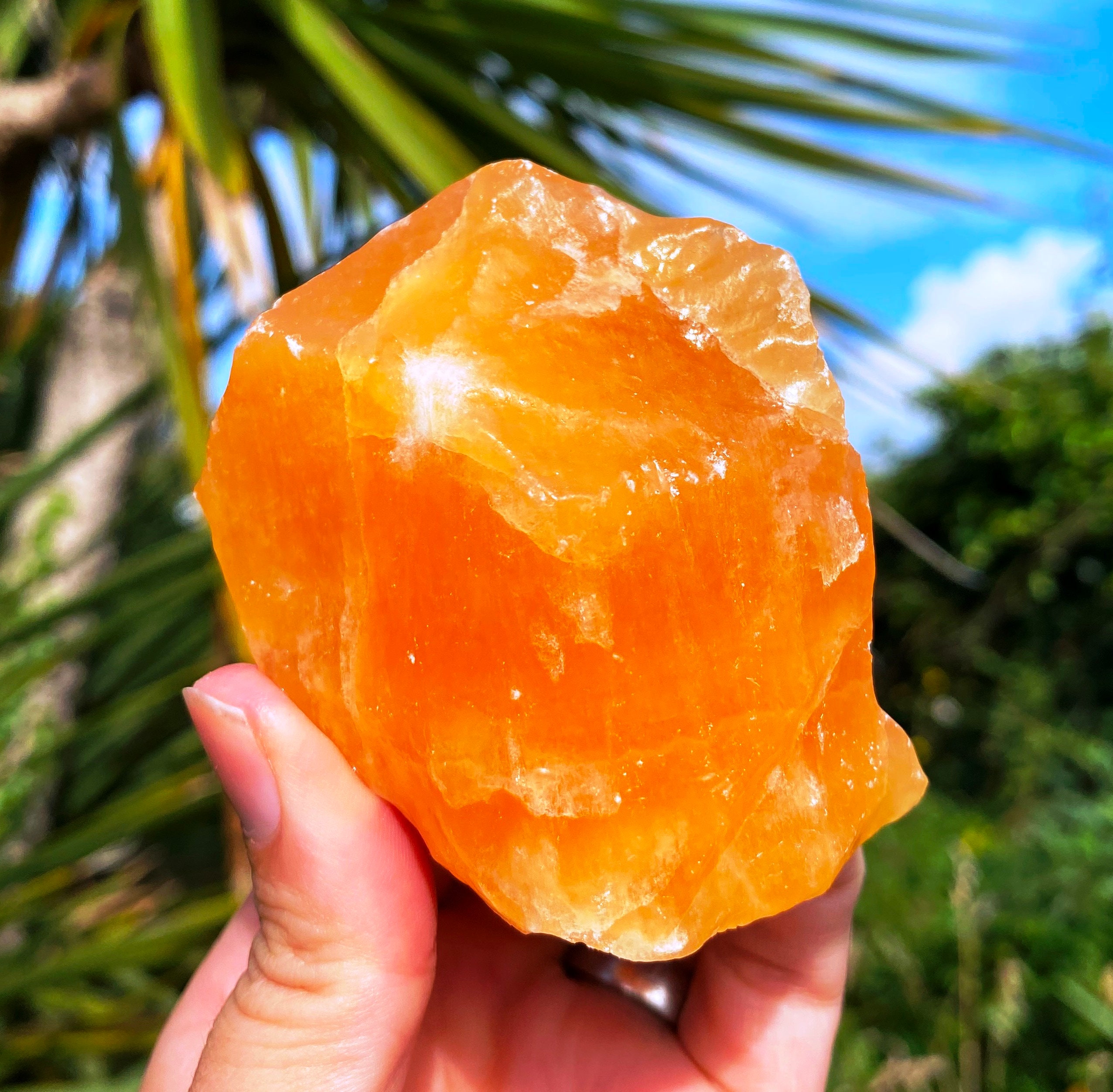 Orange Calcite Chunk Raw Crystal Calcite Rough Orange | Etsy UK