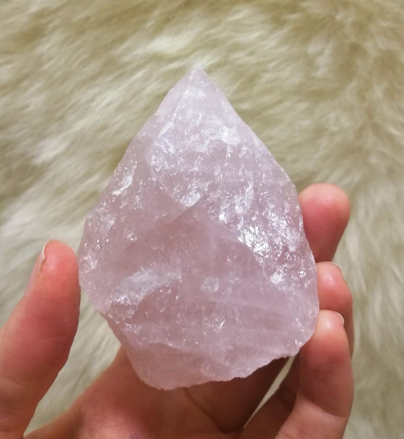 Rough rose quartz pink quartz chunk Christian crystals rock | Etsy