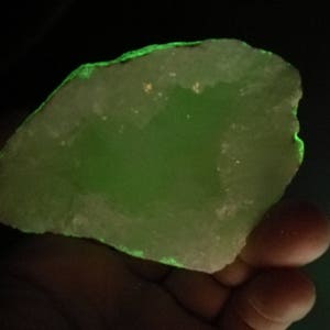 Large Geode Glow in Dark, Glow Positive Energy Rock, Raw Crystal ...