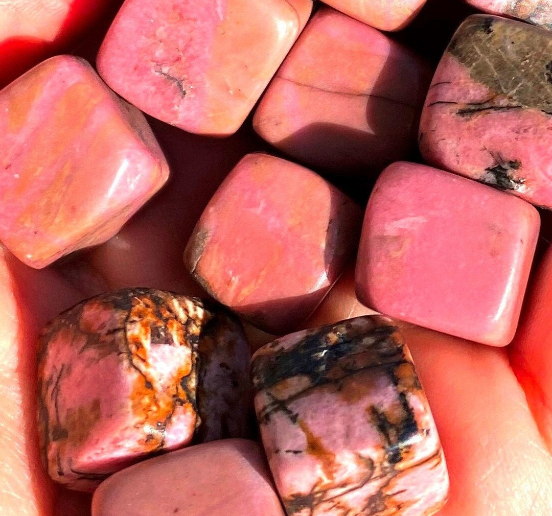 Tumbled Rhodonite Chunk Tumblestone Rhodonite Pink Gems - Etsy UK