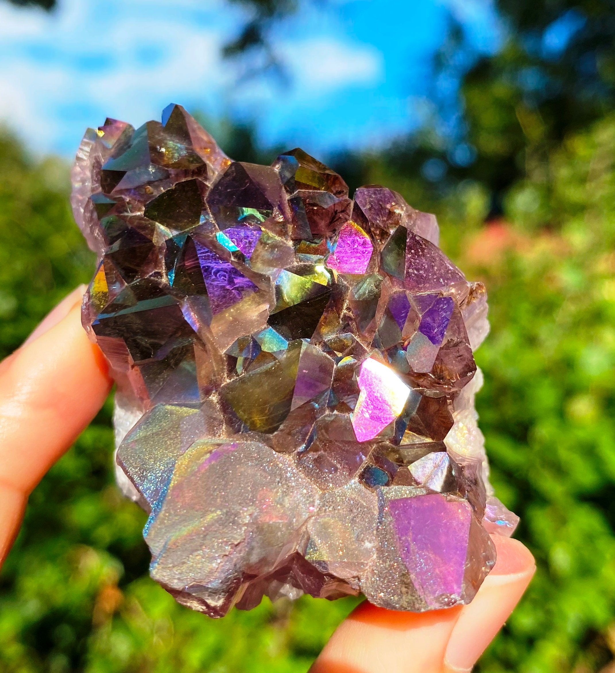 Fire Crystal Raw Crystal Cluster Flame Crystal Points - Etsy UK