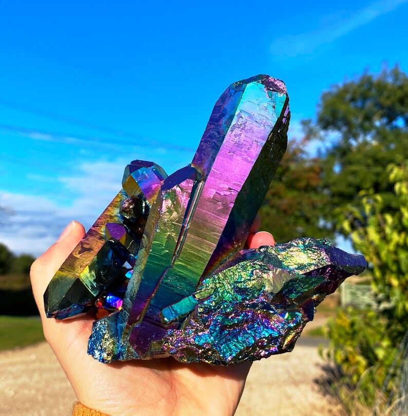 Fire Crystal Raw Crystal Cluster Flame Crystal Points - Etsy UK
