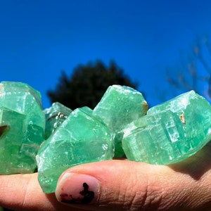 Compassion Stone Calcite, Green Calcite Uk, Raw Crystals Green, Lucky ...
