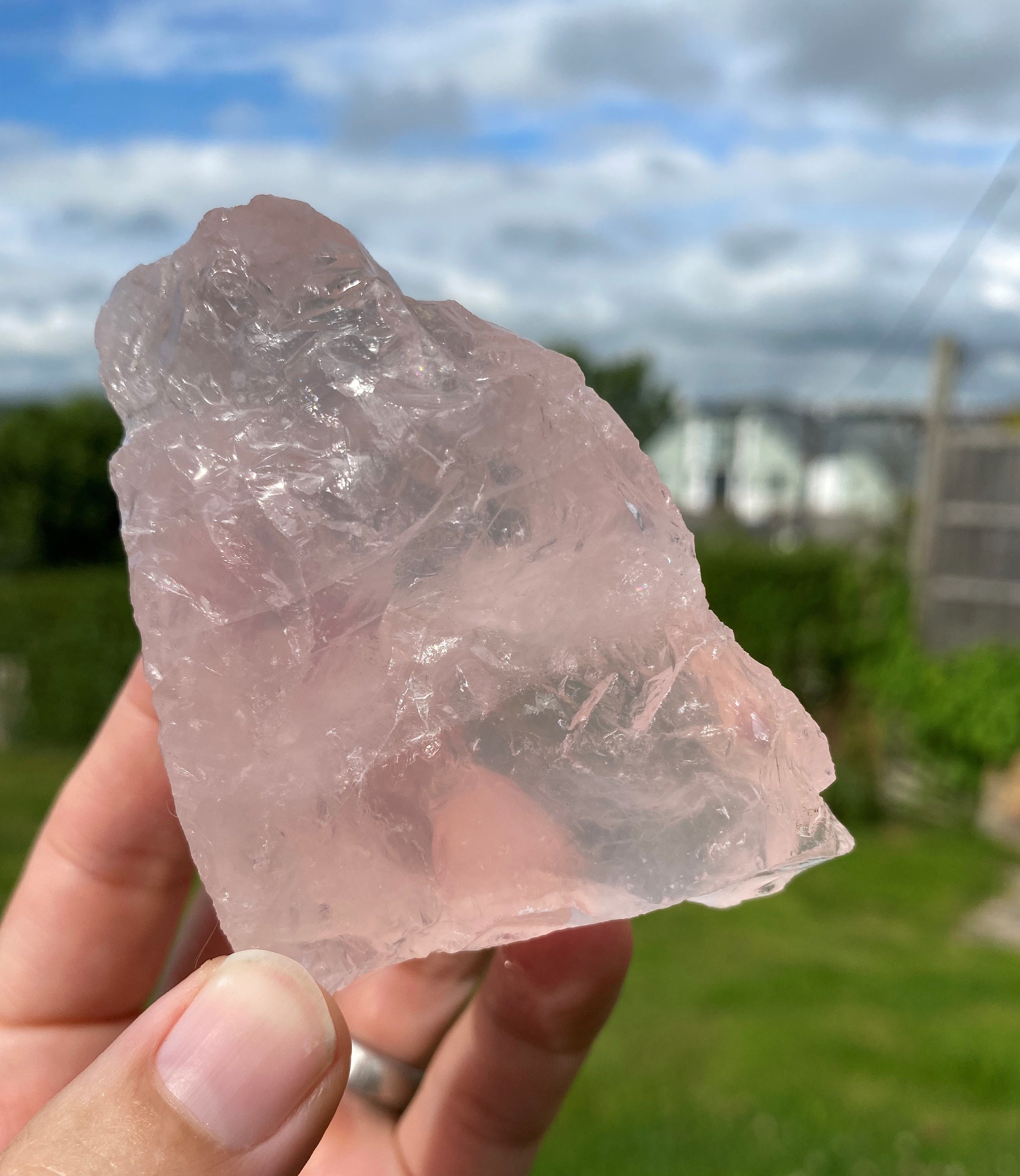 Love Stone Quartz Pink Quartz Raw Rough Crystal Pink Raw | Etsy UK