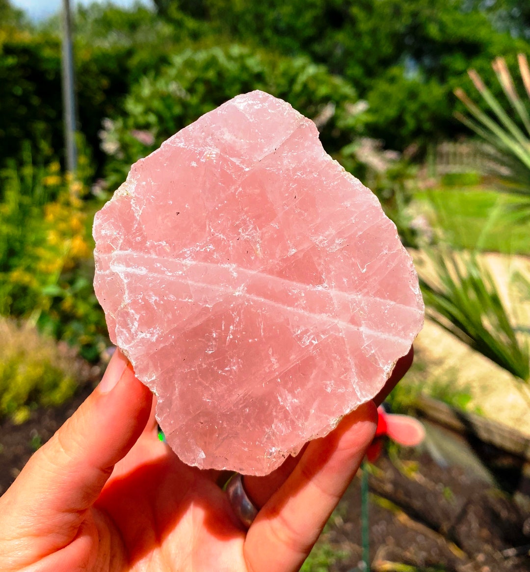 Love Stone Quartz Pink Quartz Raw Rough Crystal Pink Raw - Etsy UK
