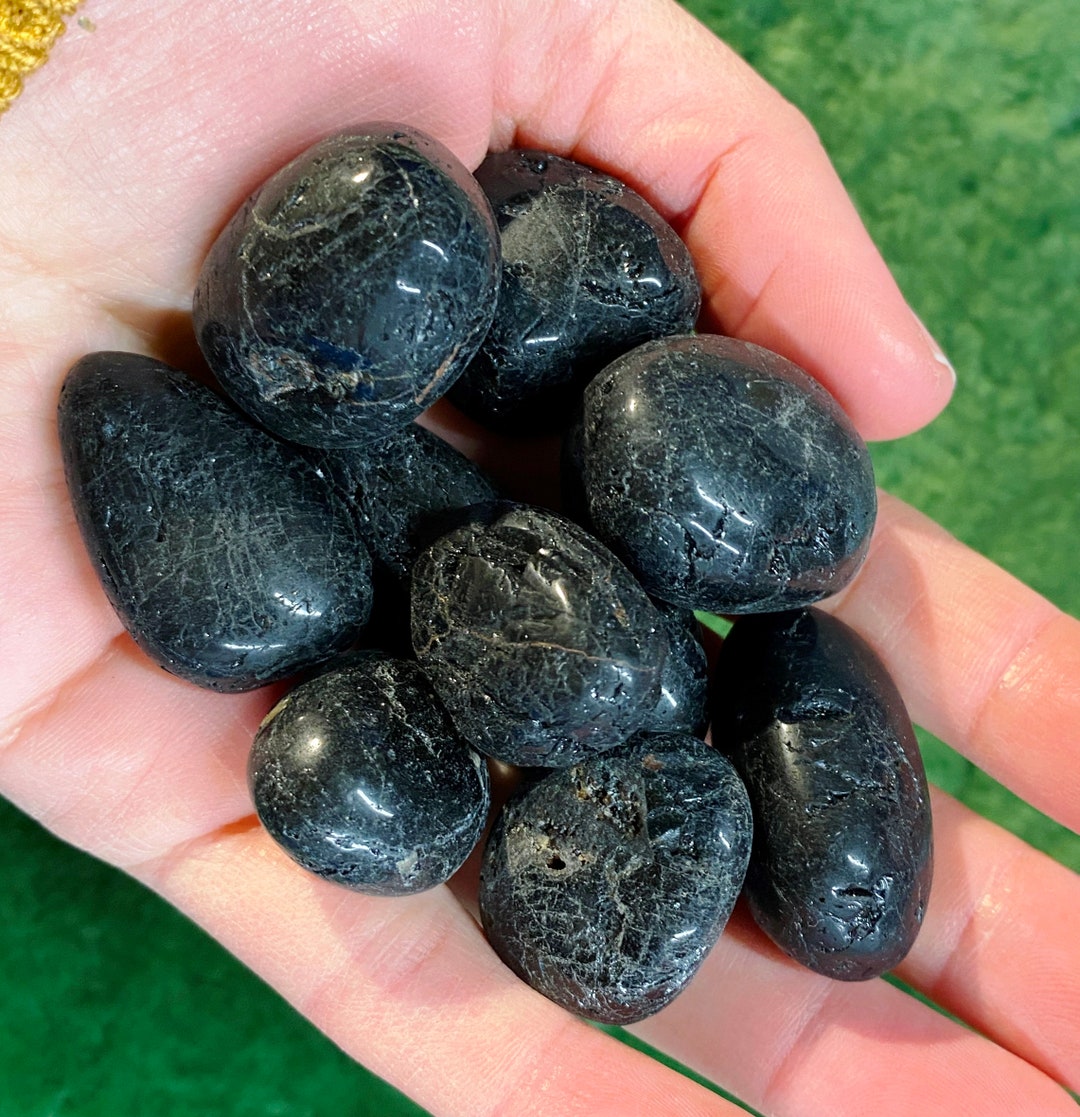 Black Tourmaline Tumbled Black Tourmaline Gemstone Tumbled - Etsy