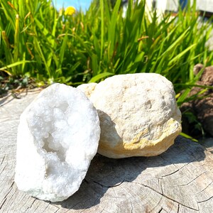 Unbroken Geode Huge Geode Natural Geode White Quatz Geode Mineral ...
