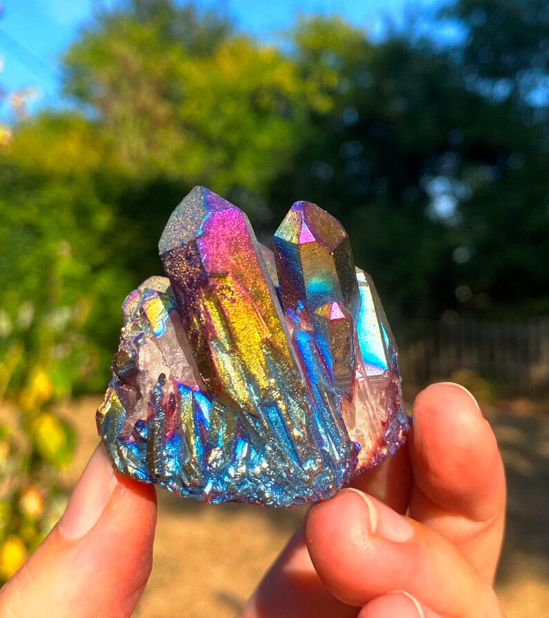 Fire Crystal Raw Crystal Cluster Flame Crystal Points - Etsy UK