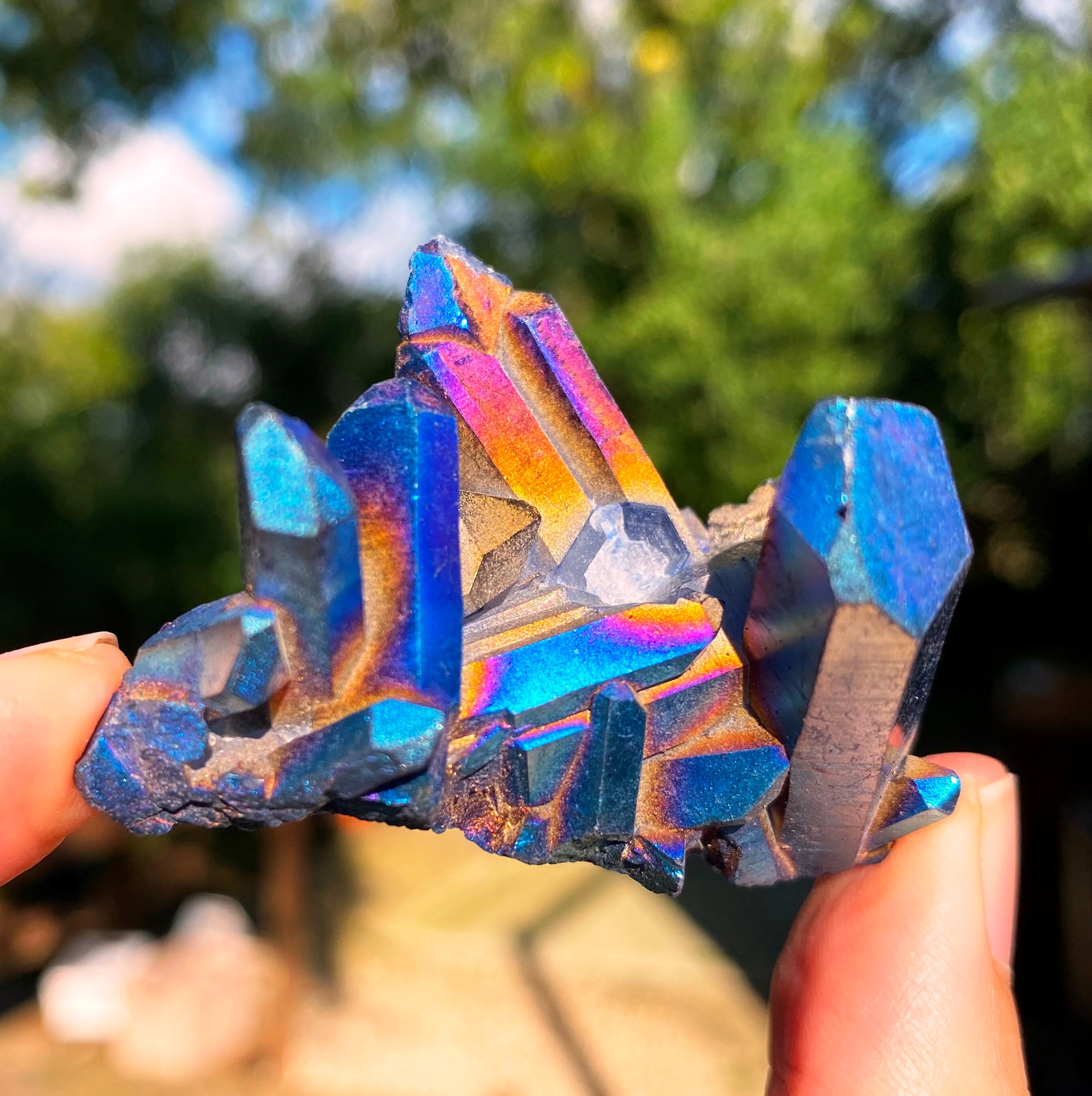 Fire Crystal Raw Crystal Cluster Flame Crystal Points - Etsy UK