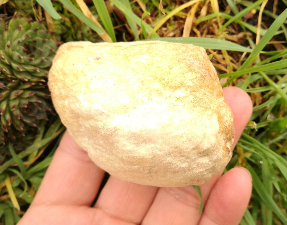 Large geode glow in dark glow positive energy rock raw | Etsy