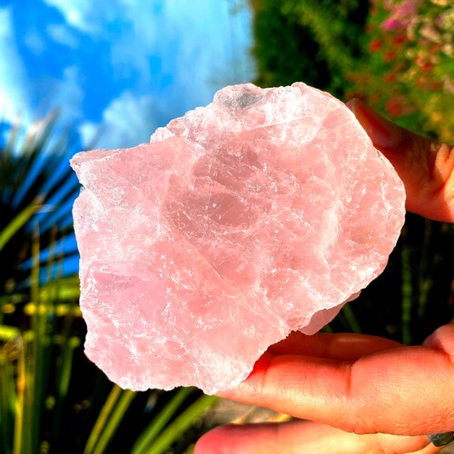 Love Stone Quartz Pink Quartz Raw Rough Crystal Pink Raw - Etsy UK