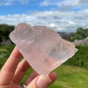 Love Stone Quartz Pink Quartz Raw Rough Crystal Pink Raw | Etsy UK