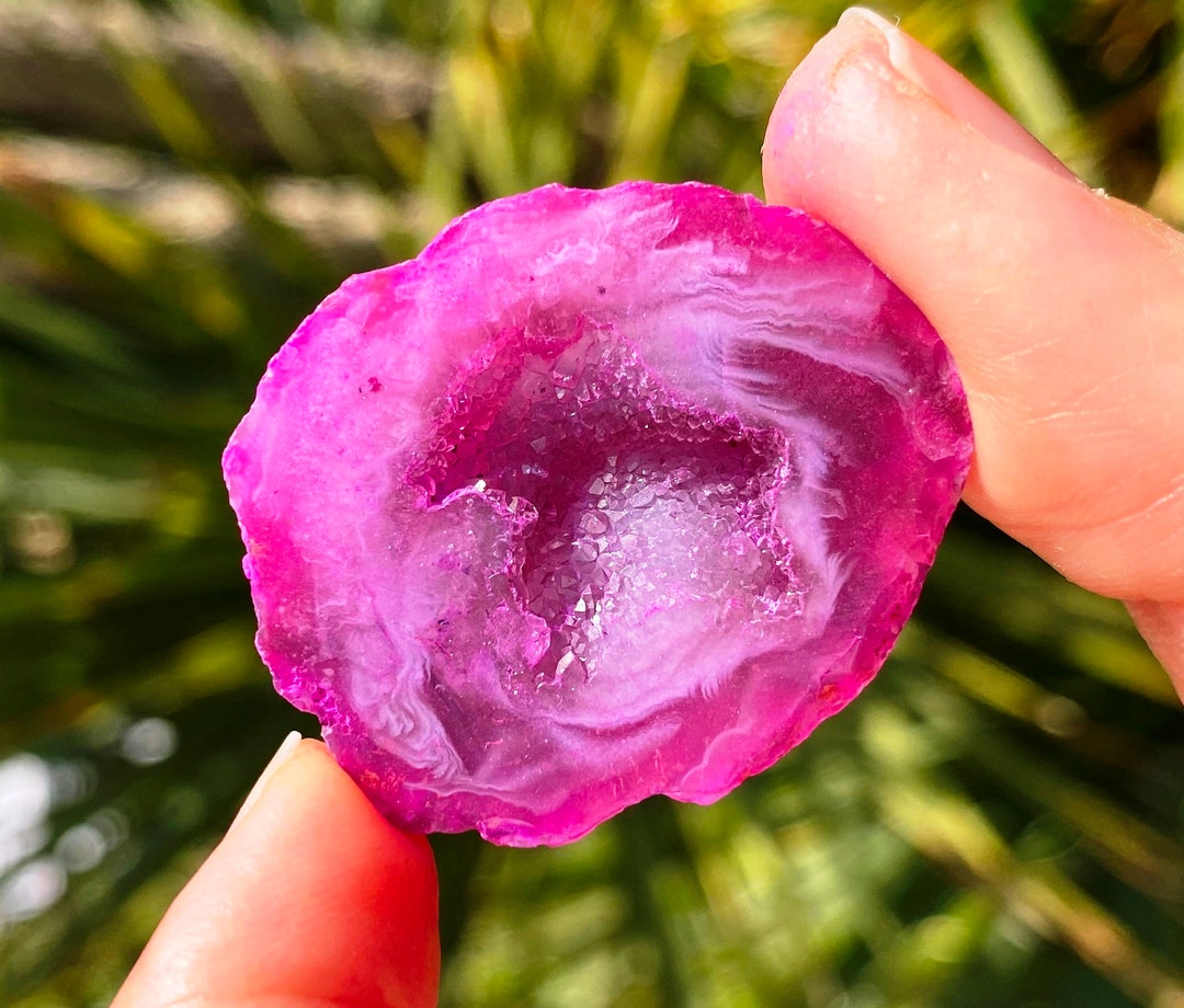 Tooth Fairy Geode, Pink Crystal Geode Mini Fairy Geode, Raw Crystal ...